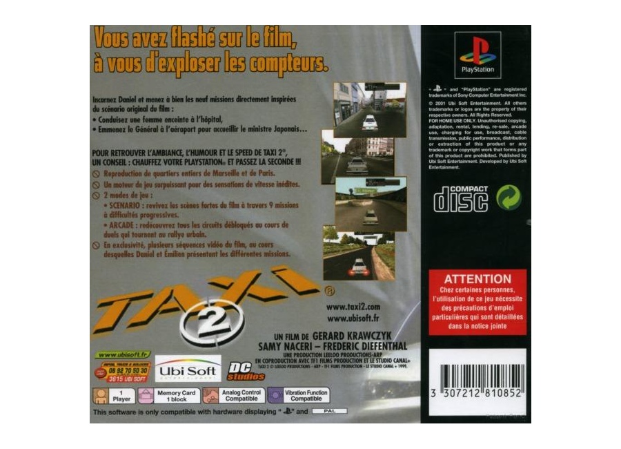 Jeux Vidéo Taxi 2 PlayStation 1 (PS1) d'occasion