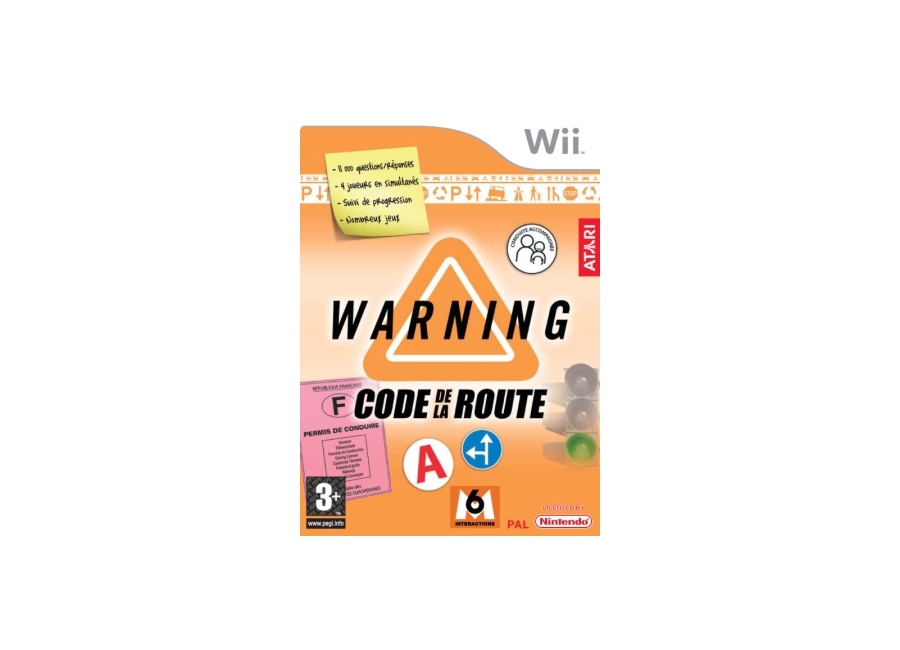 Jeux Vidéo Warning Code De La Route Wii d'occasion