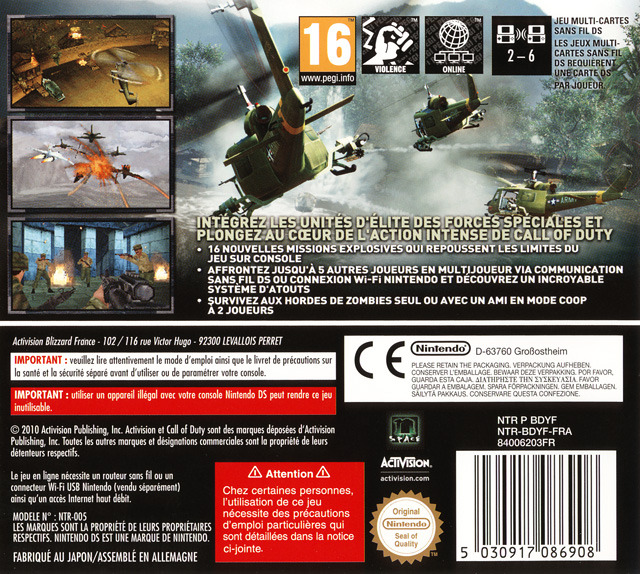Jeux Vidéo Call of Duty Black Ops DS d'occasion