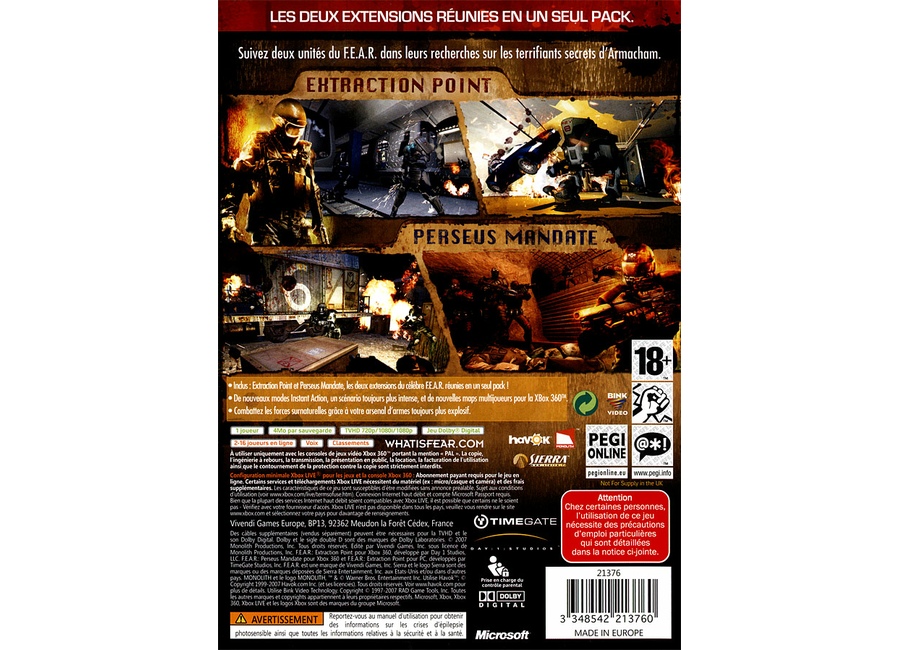 Jeux Vidéo F.E.A.R. Files (Fear) Xbox 360 d'occasion