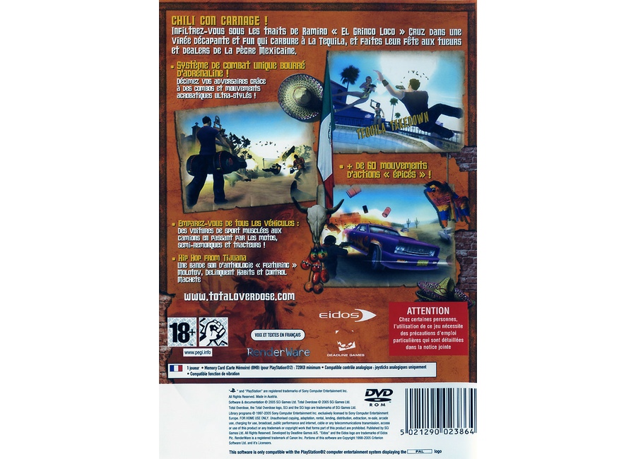 Jeux Vidéo Total Overdose PlayStation 2 (PS2) d'occasion